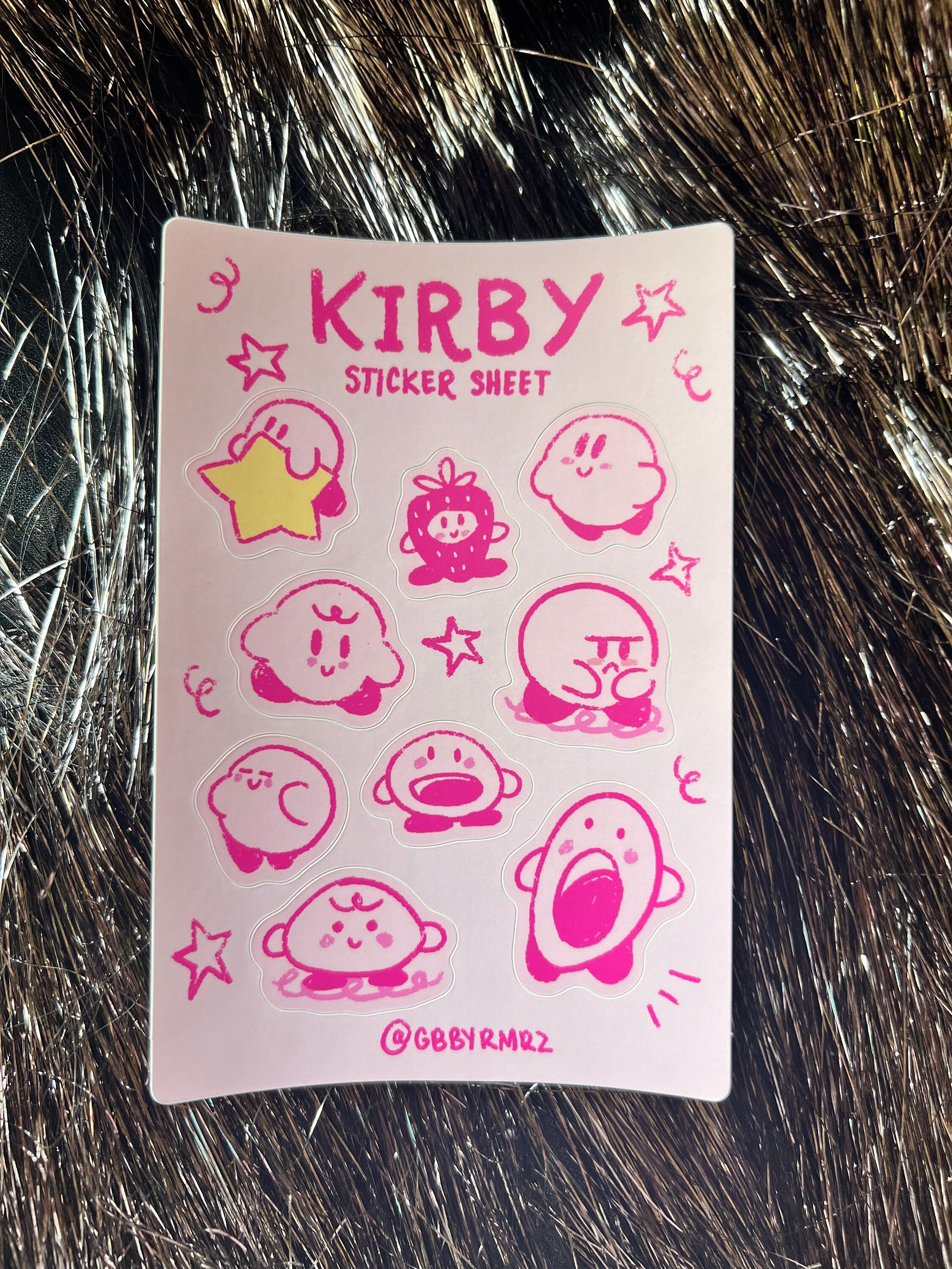 Kirby Sticker Sheet – The Art of Gabby Ramirez